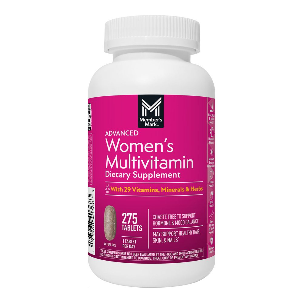 Member's Mark Advanced Women's Multivitamin Tablets, 275 ct. | ShelHealth