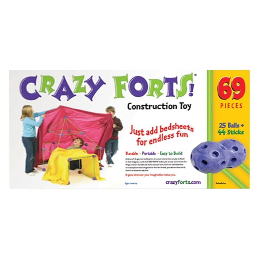 Crazy Forts 69-Pc. Buildable Indoor/Outdoor Play Fort Playset | ShelHealth