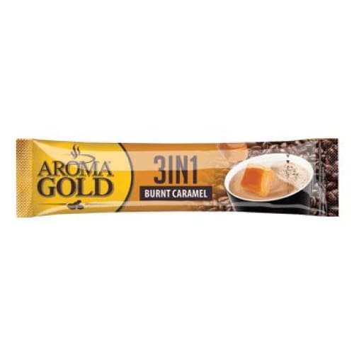 Aroma Gold Burnt Caramel Flavoured Instant Coffee Drink, 0.6 oz (17 g) | ShelHealth