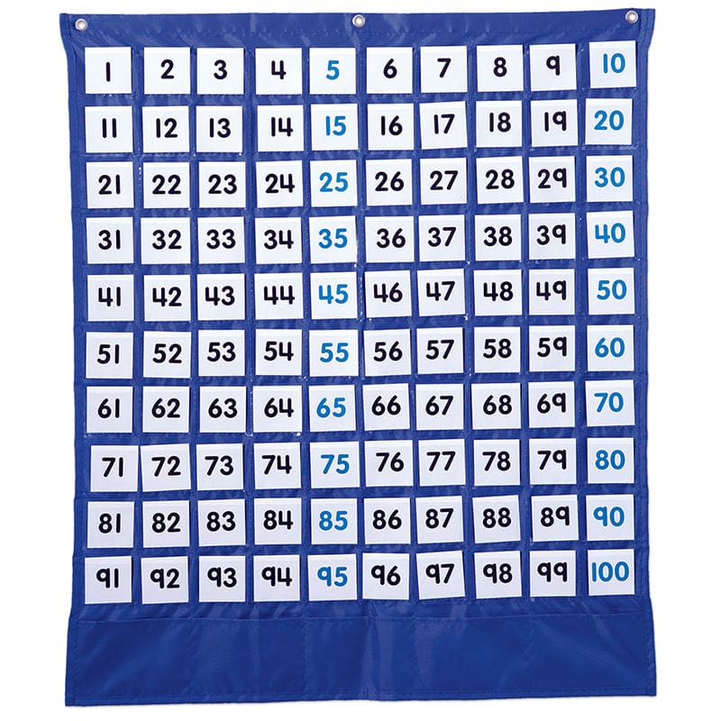 Deluxe Hundred Board Pocket Chart (Pack of 2) | ShelHealth