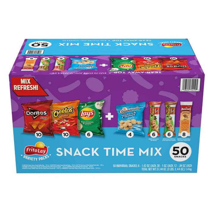Frito Lay Snack Time Mix, Variety Pack Snacks, 50 pk. | ShelHealth