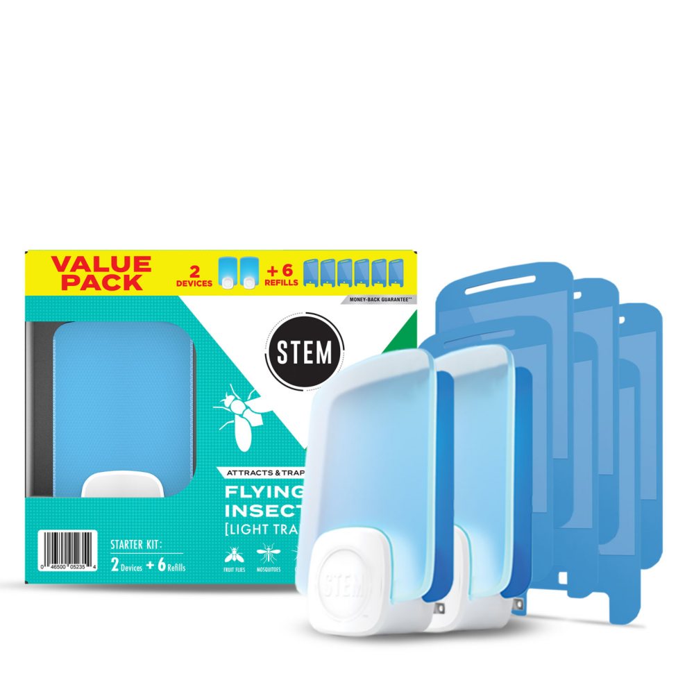 STEM Light Trap, Attracts and Traps Flying Insects, Emits Soft Blue ...