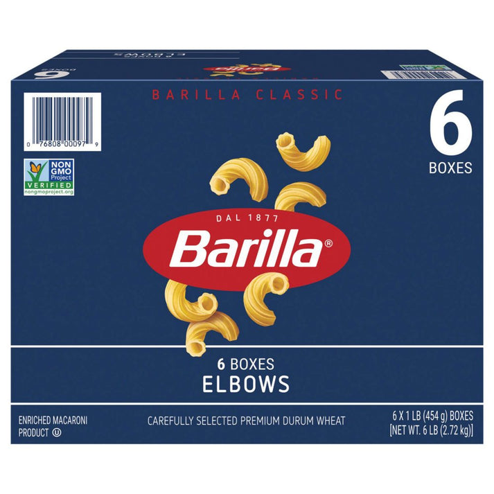 Barilla Elbow Pasta 16 oz.., 6 pk. | ShelHealth