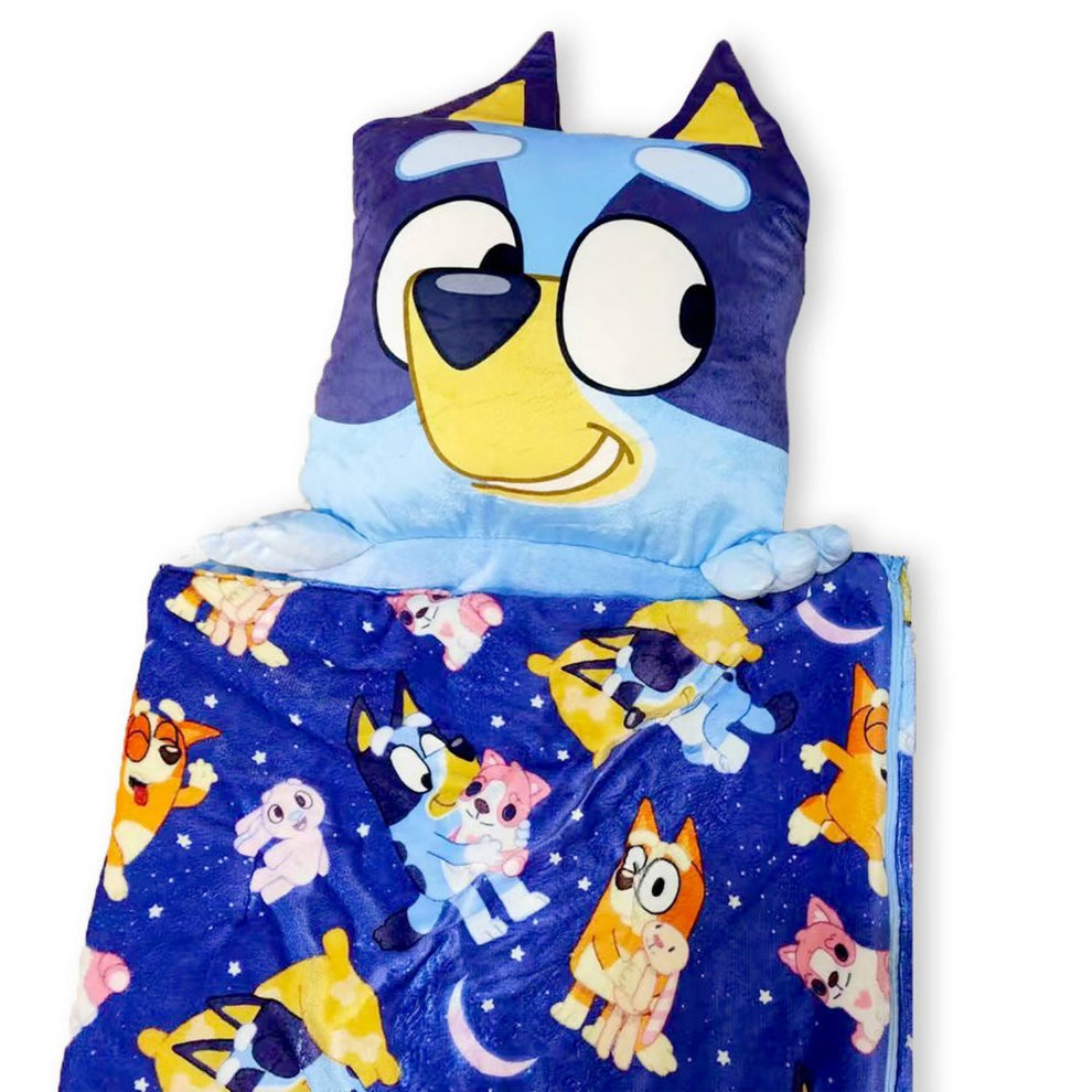 Bluey “Sweet Dreamland” Slumber Bag with Pillow | ShelHealth