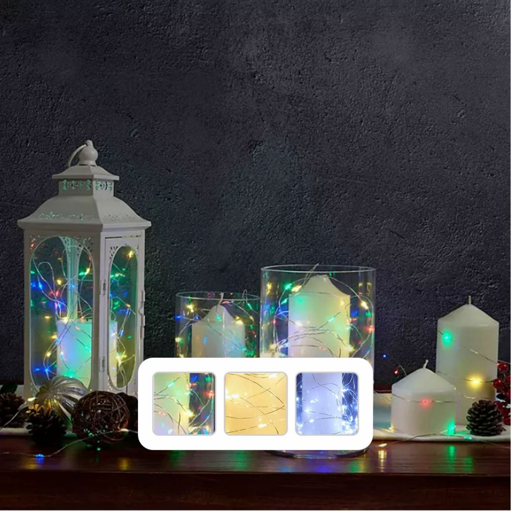 Member's Mark 60ct LED Micro Wire Lights, 19.5' Lighted Length, Set of ...