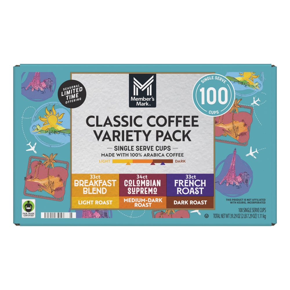 Member's Mark Classic Variety Pack Coffee Pods, 100 ct. | ShelHealth