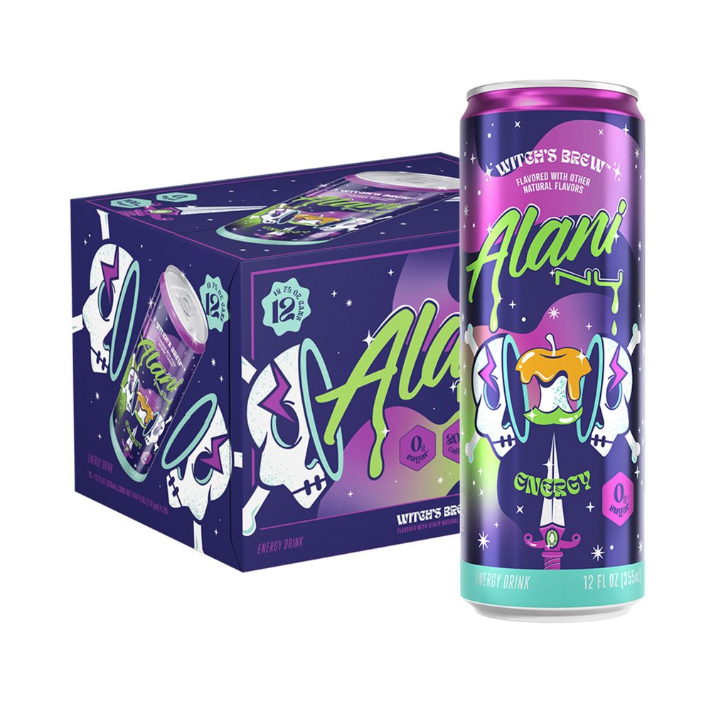 Alani Nu Energy Drink Witch's Brew 12 fl. oz, 12 pk. | ShelHealth