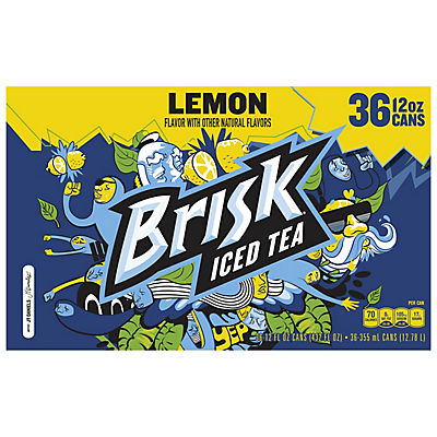 Lipton Brisk Lemon Iced Tea, 36 pk./12 oz. | ShelHealth