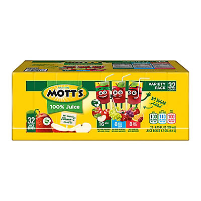 Mott's Juice Variety Pack, 32 pk./6.75 fl. oz. | ShelHealth