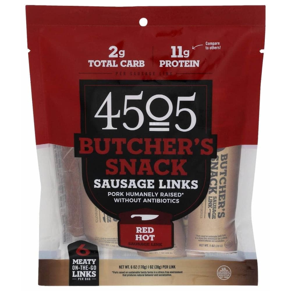 4505 MEATS: Red Hot Sausage Link, 6 oz (Case of 2) | ShelHealth