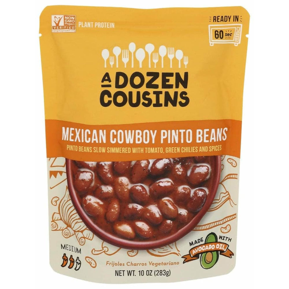 A DOZEN COUSINS Mexican Cowboy Pinto Beans, 10 oz (Case of 4) | ShelHealth