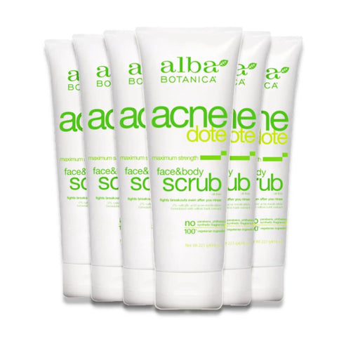 Alba Botanica Acnedote Face & Body Scrub, Maximum Strength, 8 ounces ...