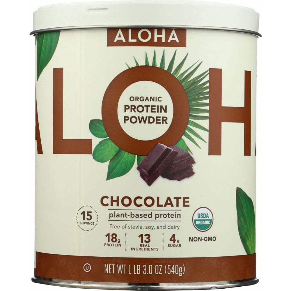 ALOHA: Protein Powder Chocolate, 19.6 oz | ShelHealth