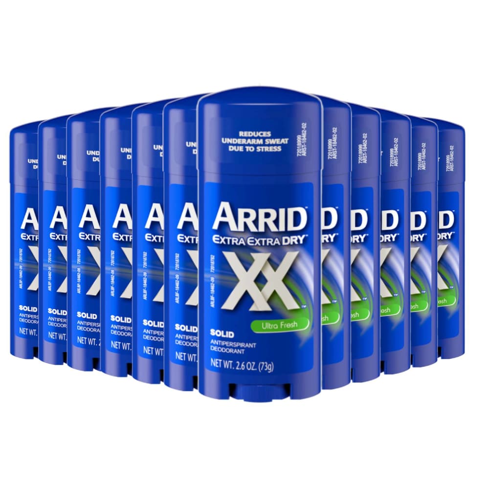 ARRID Extra Dry Ultra Fresh Antiperspirant, Solid, 2.6 oz - 12 Pack ...