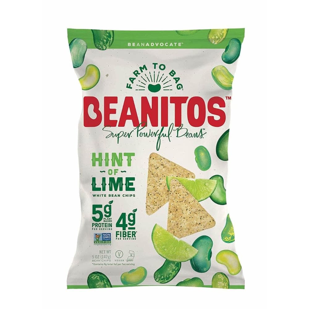BEANITOS Chps Whitee Bean Lime Seaslt, 5 oz (Case of 4) | ShelHealth