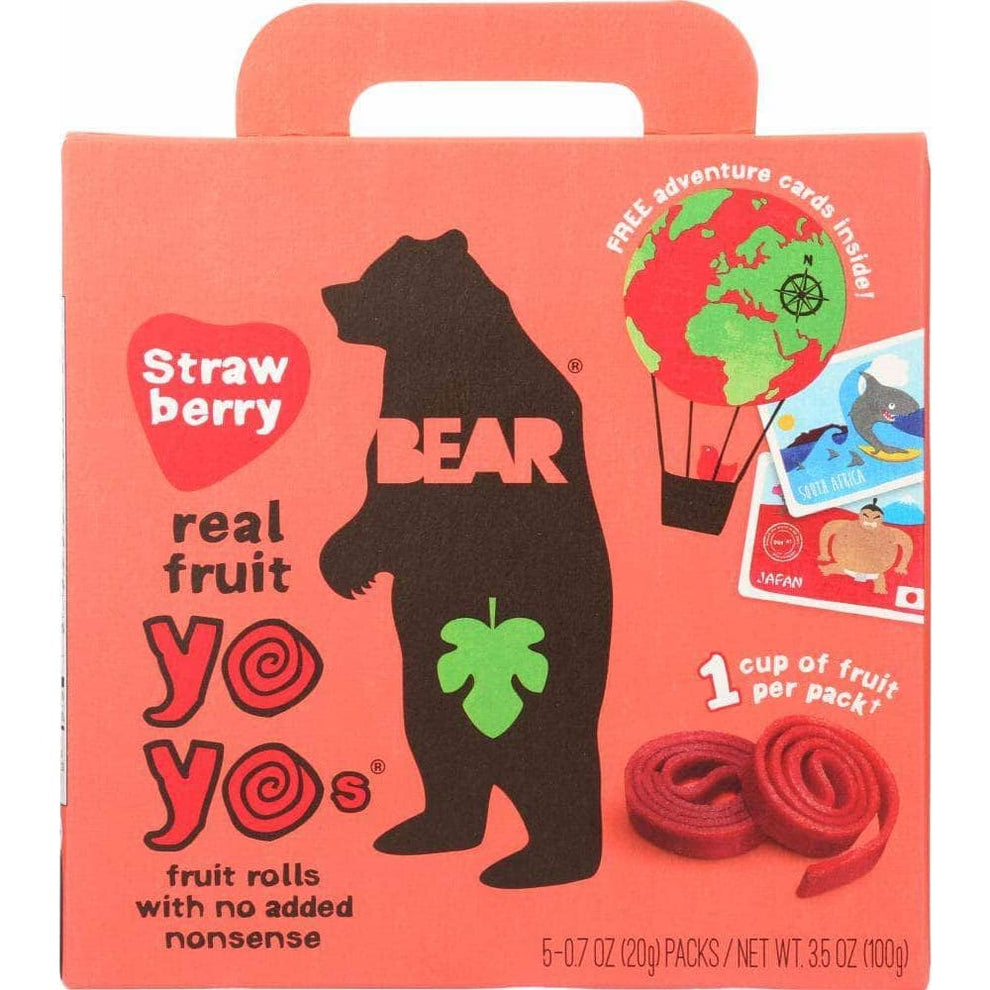 Bear Yoyo Strawberry Fruit Rolls 3.5 Oz (Case of 3) | ShelHealth