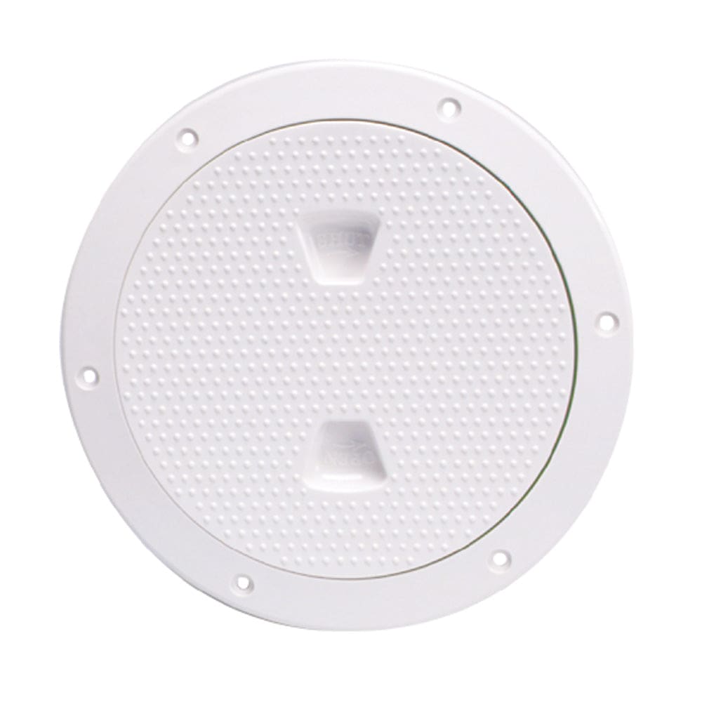 Beckson 6" Non-Skid Screw-Out Deck Plate - White | ShelHealth