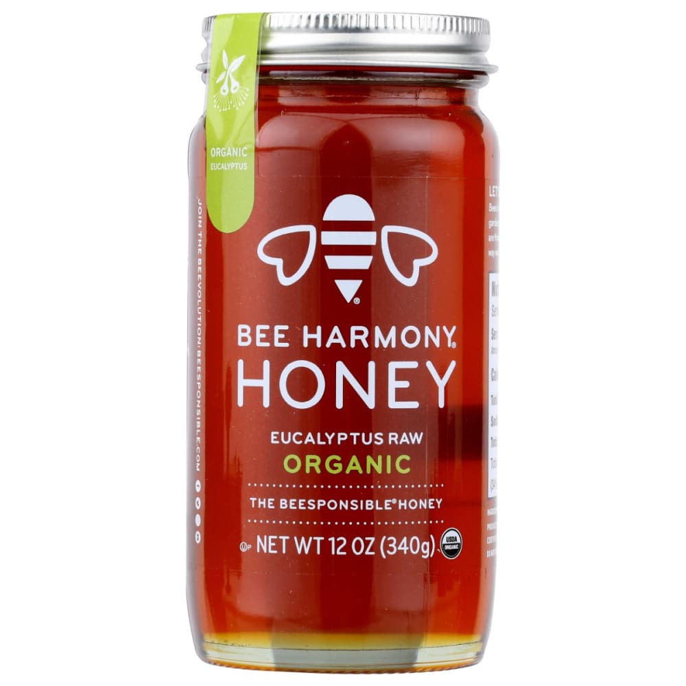 BEE HARMONY: Eucalyptus Raw Honey, 12 oz (Pack of 3) | ShelHealth