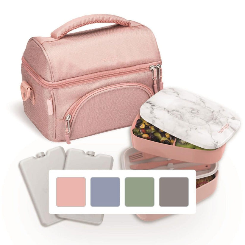 Bentgo 4-Piece Deluxe Set With Insulated Lunch Bag, Ice Packs & Bento ...