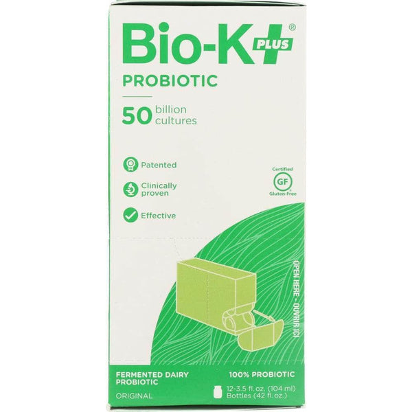 Bio K Plus Fermented Dairy Probiotic Original 12 Pack, 42 oz | ShelHealth