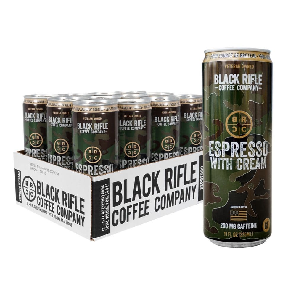 Black Rifle Coffee Company Espresso Cream (11 fl. oz., 12 pk.) | ShelHealth