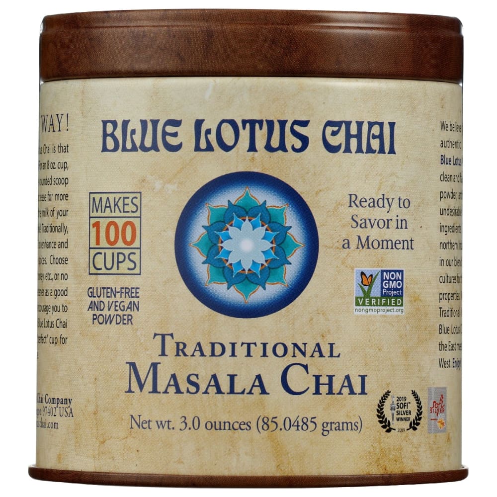 BLUE LOTUS CHAI: Chai Masala Traditional, 3 oz | ShelHealth