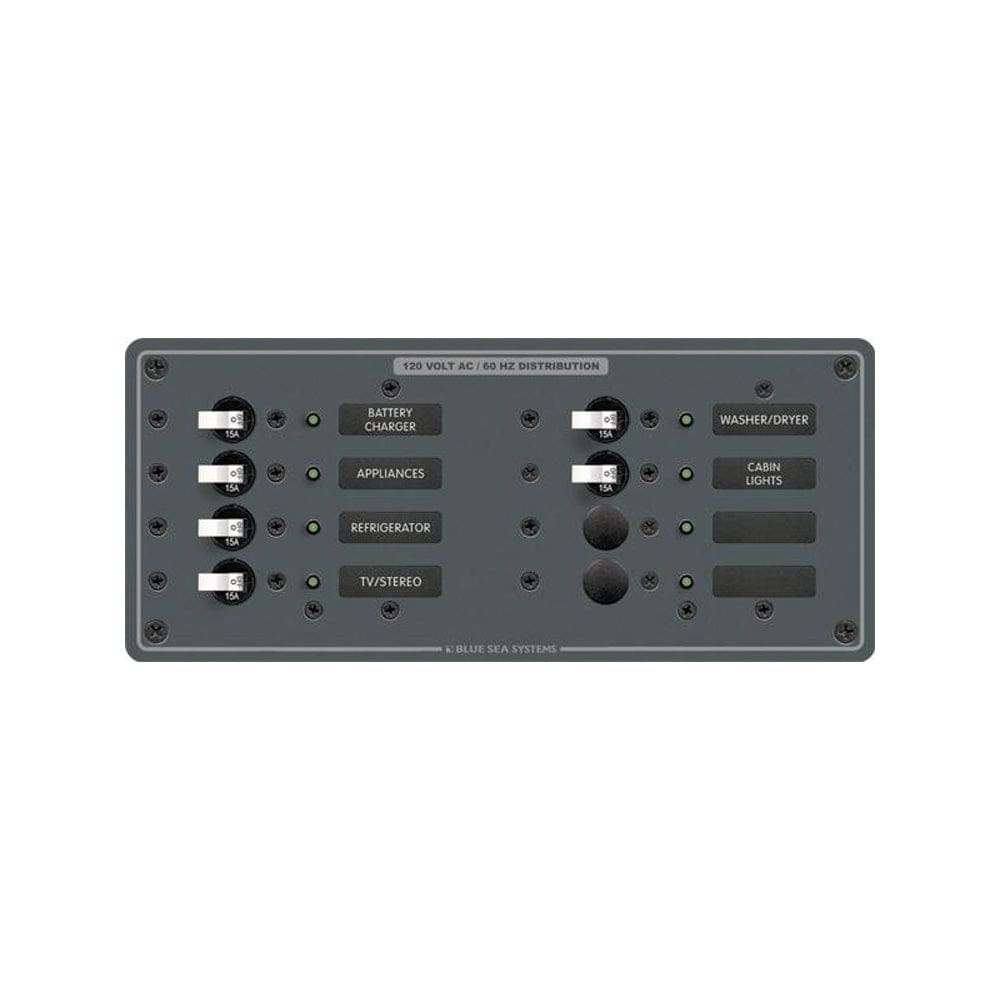 Blue Sea 8511 AC 8 Position 230v (European) Breaker Panel (White ...