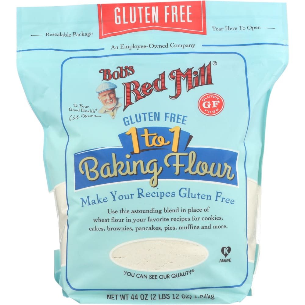 BOBS RED MILL: Baking Flour Gluten Free 1-to-1, 44 oz (Pack of 2 ...