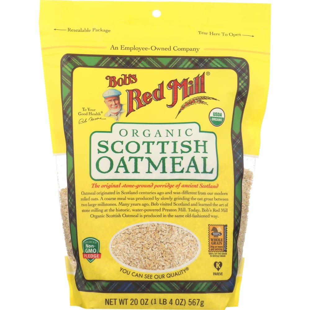 BOBS RED MILL: Organic Scottish Oatmeal, 20 oz (Pack of 4) | ShelHealth