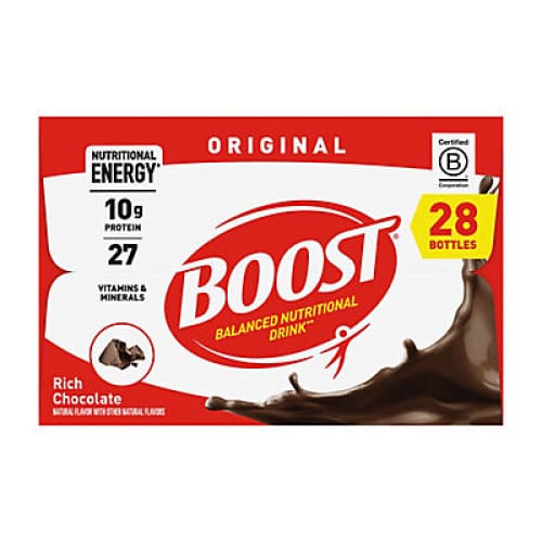 Boost Original Rich Chocolate Nutritional Shake, 28 ct./8 fl. oz ...