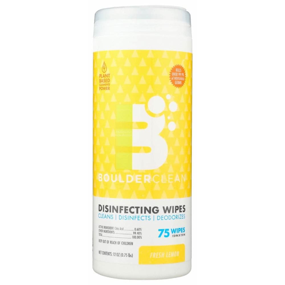BOULDER CLEAN: Wipes Disinfectant Canist, 75 ea (Case of 4) | ShelHealth