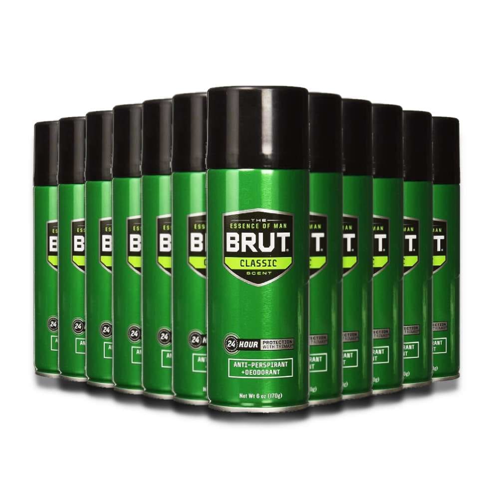 BRUT Deodorant Spray Classic Scent 6 oz - 12 Pack | ShelHealth