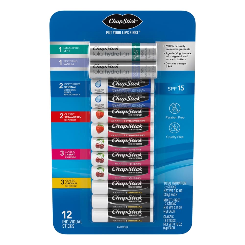 ChapStick Variety Pack, 12 ct | ShelHealth