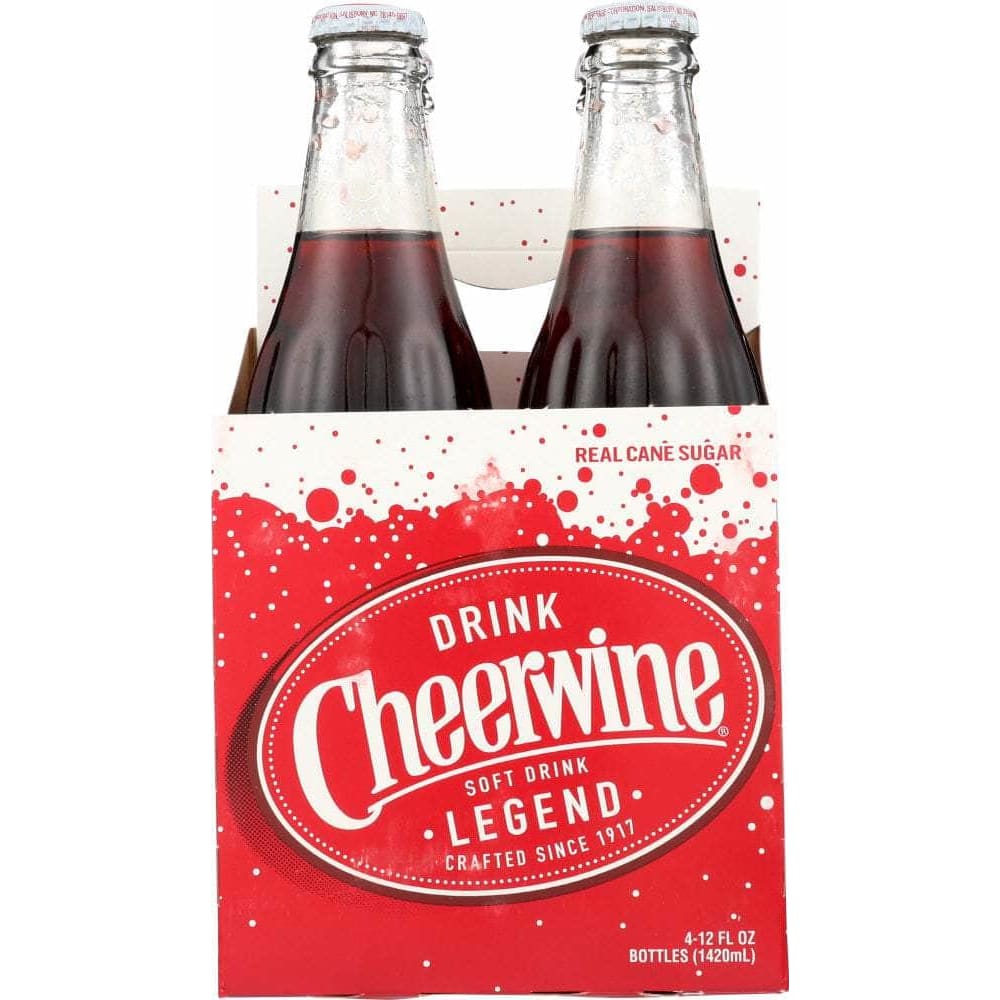 Cheerwine Cherry Soda 4 Bottle, 48 Oz (Case of 3) | ShelHealth