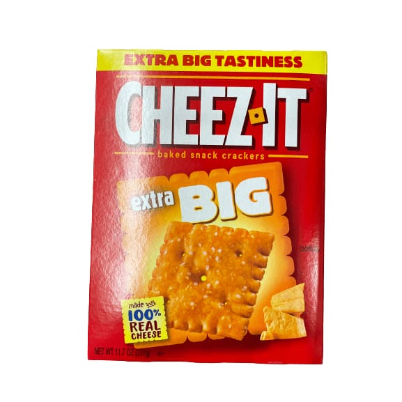 Cheez-It Extra Big Cheese Crackers, Baked Snack Crackers, Original, 11. ...