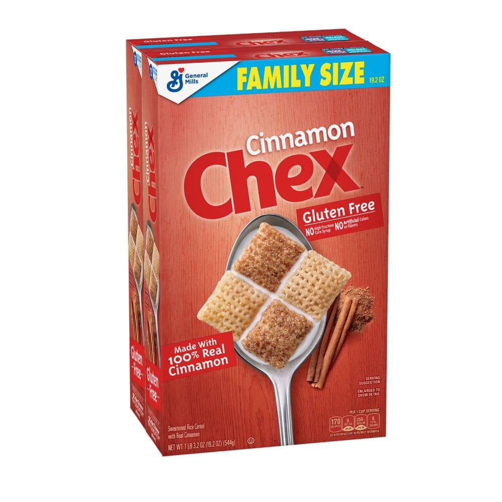 Chex Gluten-Free Breakfast Cereal, Cinnamon (2 pk.) (Pack of 2 ...