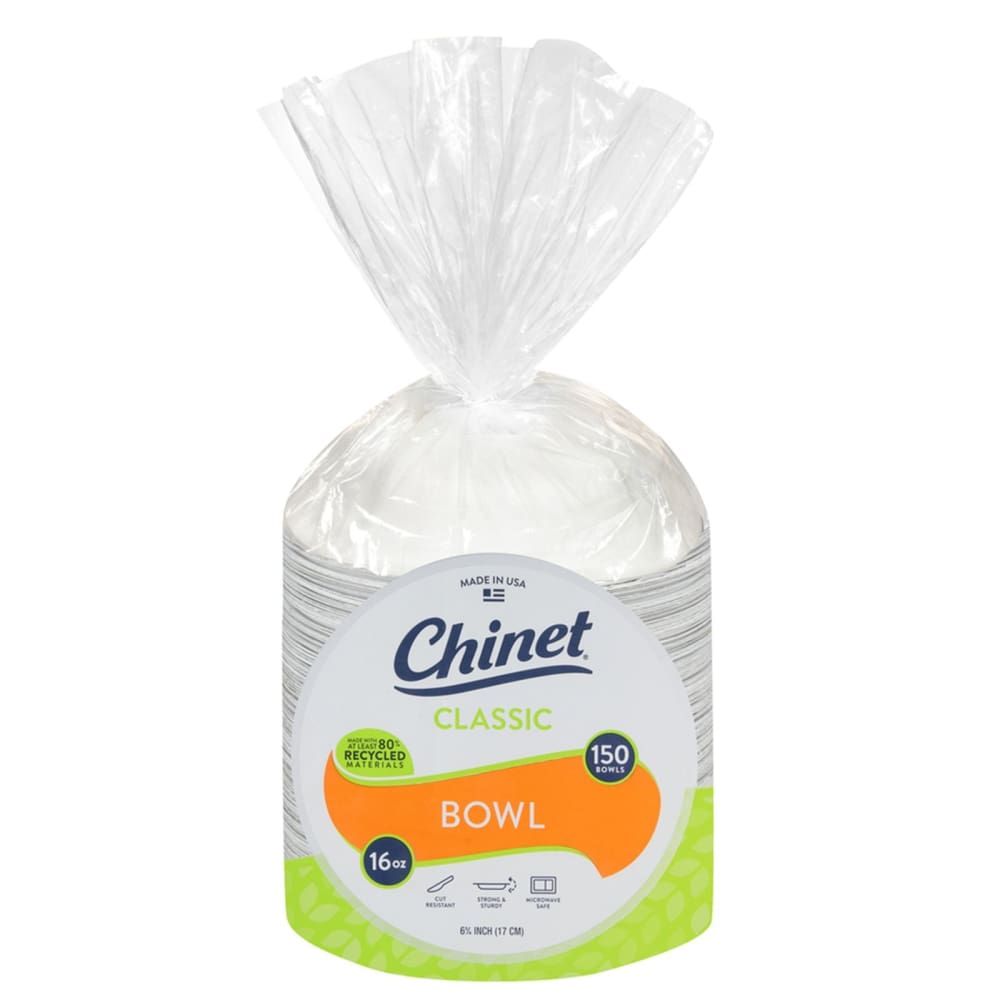 Chinet Classic White Fiber Bowl, 150 ct. | ShelHealth
