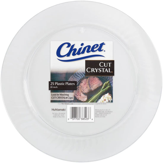 Chinet Cut Crystal 10" Clear Plastic Plates, 25 ct. | ShelHealth