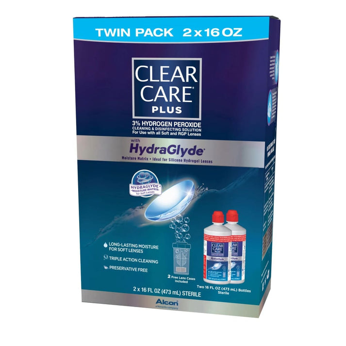 Clear Care Plus Contact Lens Solution, 2 pk./16 oz. | ShelHealth