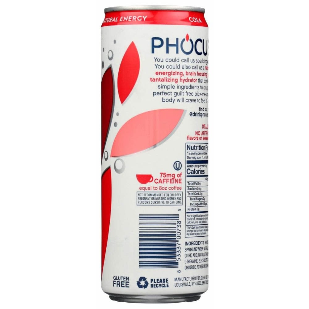 CLEAR CUT PHOCUS: Cola Sparkling Water, 11.5 fo (Case of 5) | ShelHealth