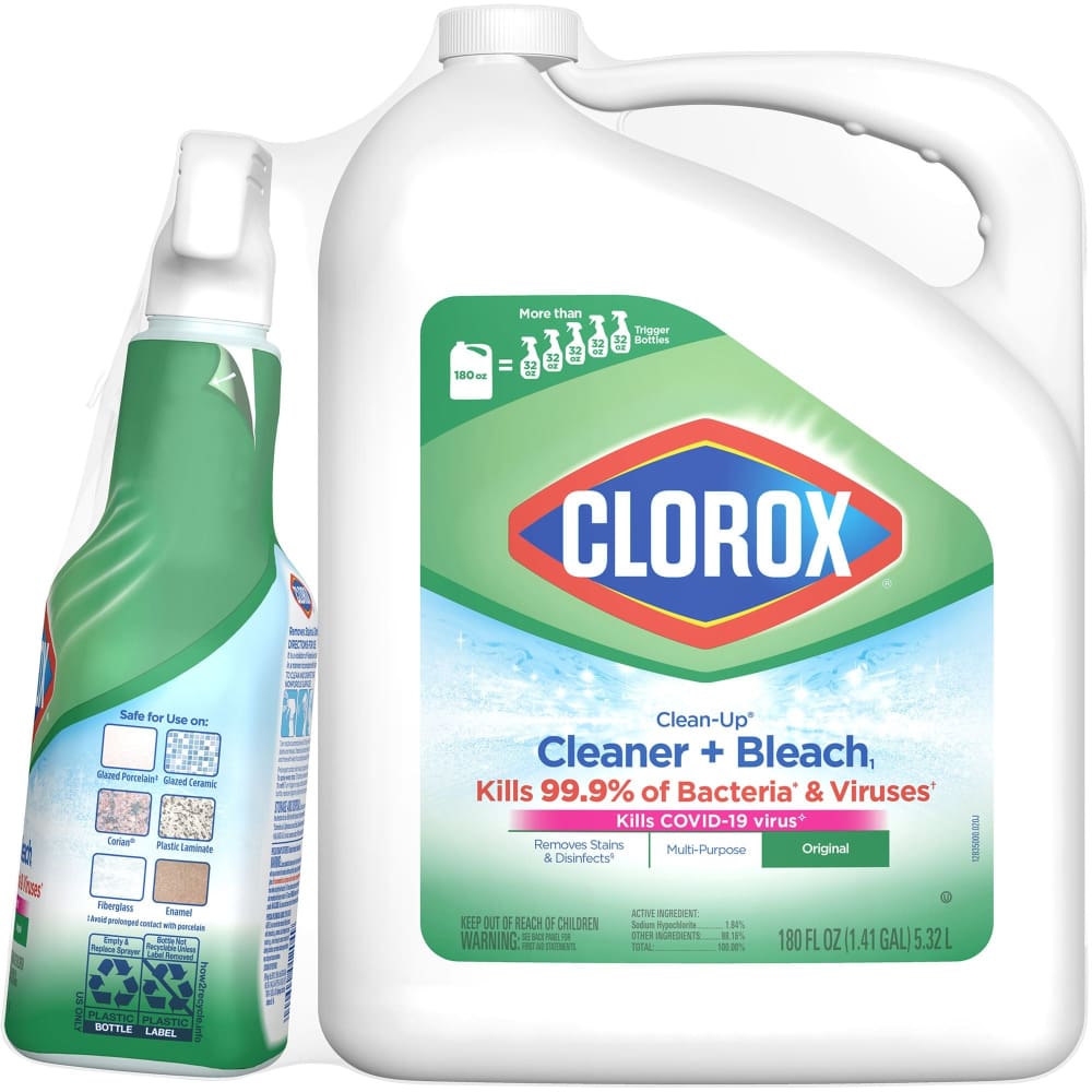 Clorox Clean-Up Cleaner with Bleach Spray Bottle, 32 oz. with Refill ...