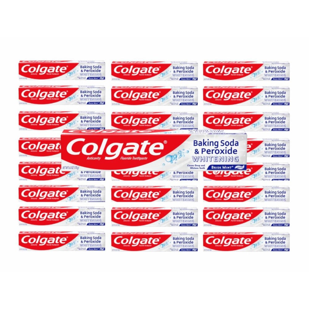 Colgate Baking Soda and Peroxide Whitening Toothpaste, Brisk Mint 6 Oz ...