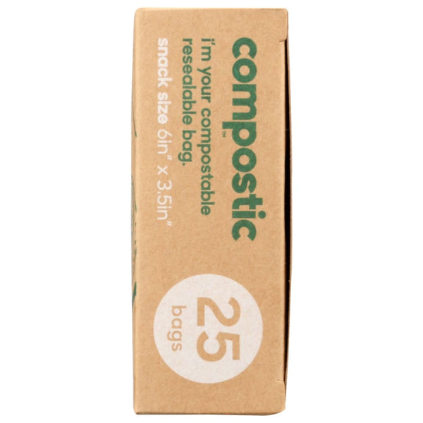 COMPOSTIC: Compostable Snack Bags, 25 ea (Case of 4) | ShelHealth