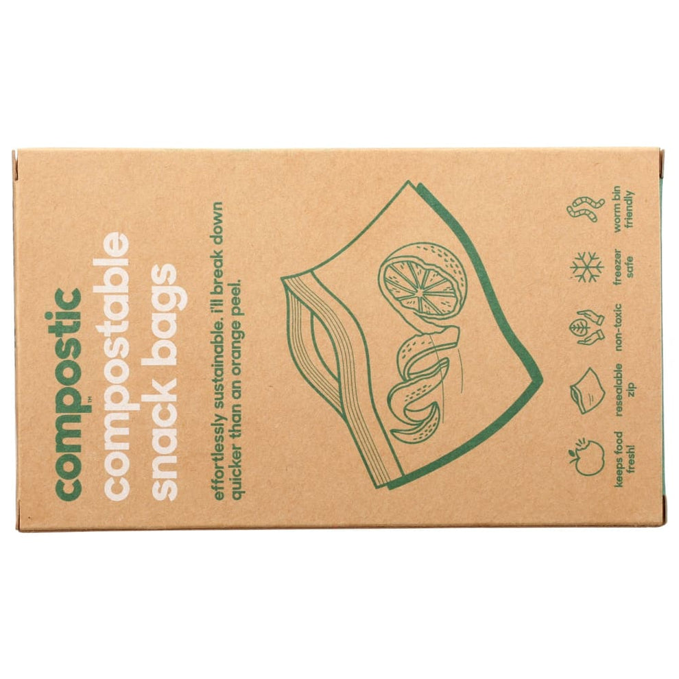 COMPOSTIC: Compostable Snack Bags, 25 ea (Case of 4) | ShelHealth