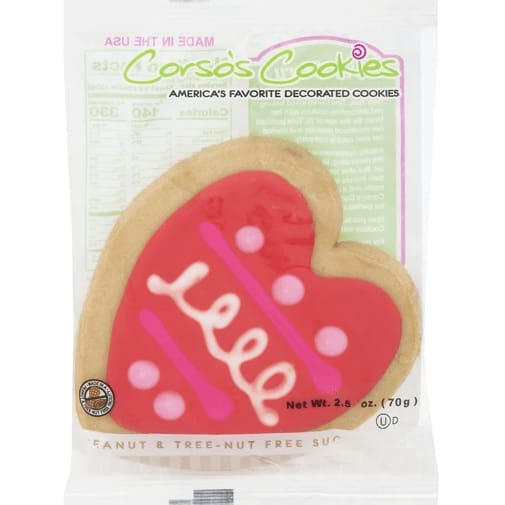 CORSOS COOKIES: Red Heart Decorated Cookie, 2.5 oz (Case of 5) | ShelHealth