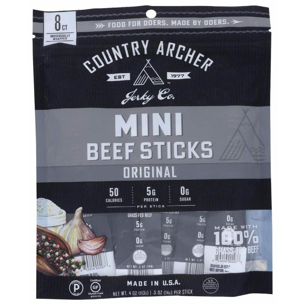 Country Archer Beef Stick Original Mini, 4 Oz (Case of 3) | ShelHealth