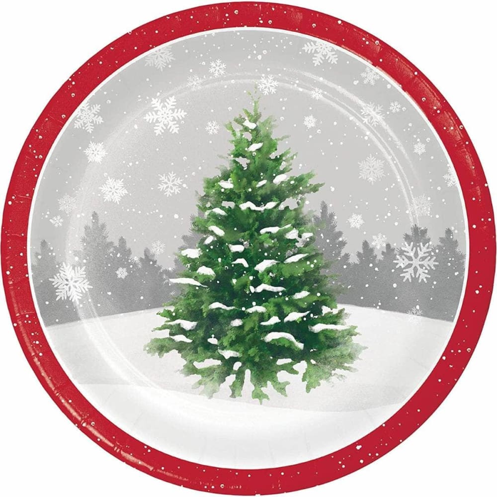 CREATIVE CONVERTING Plates Winter Tree, 8 ea (Case of 5) | ShelHealth