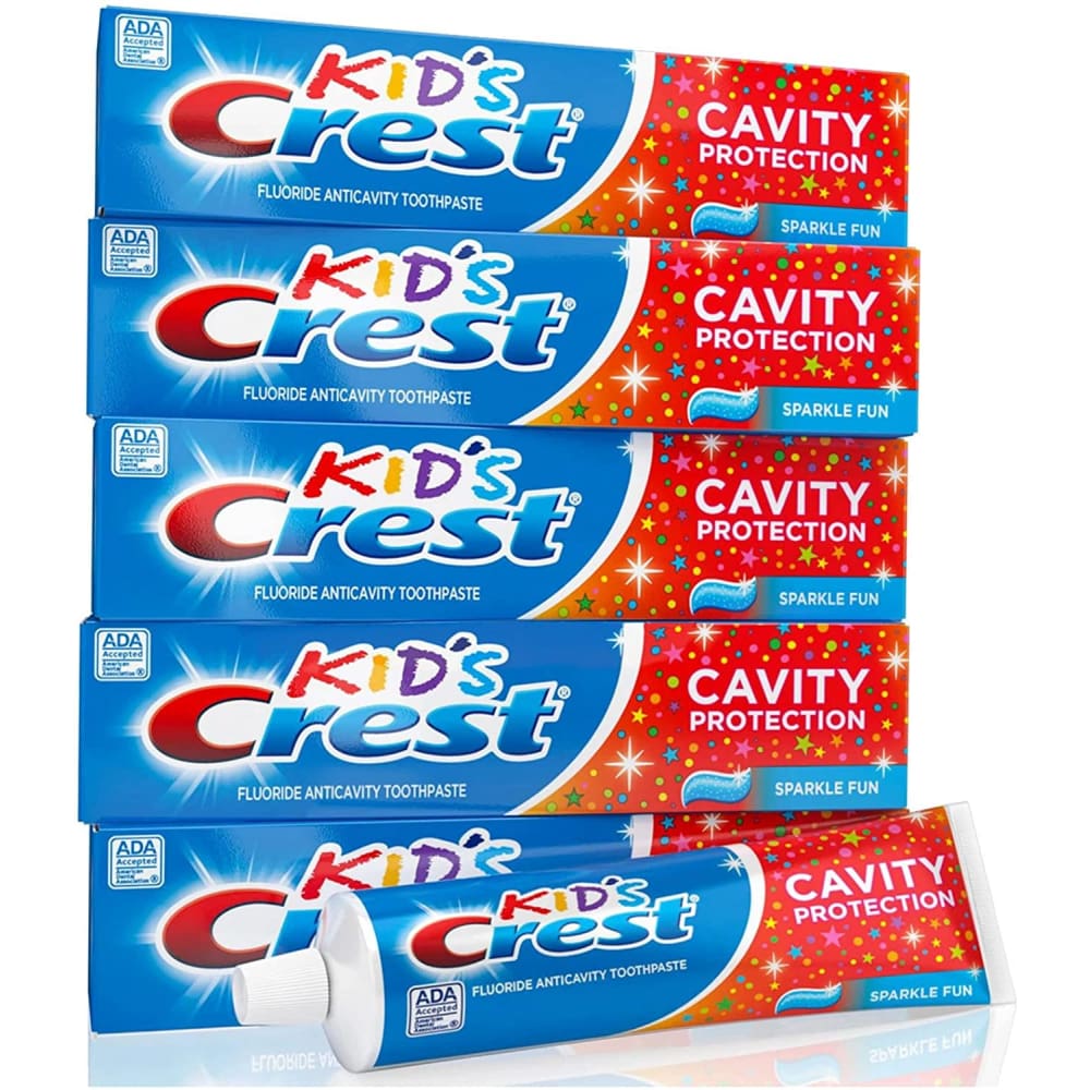Crest Kids Toothpaste, Sparkle Fun - 5 pack -4.6 Oz | ShelHealth