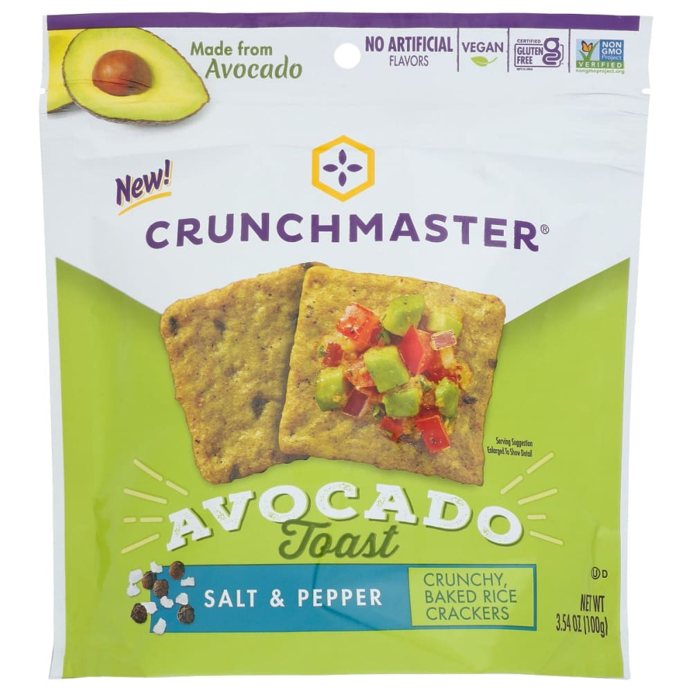 CRUNCHMASTER: Cracker Avocado Toast S&P, 3.54 oz (Case of 4) | ShelHealth