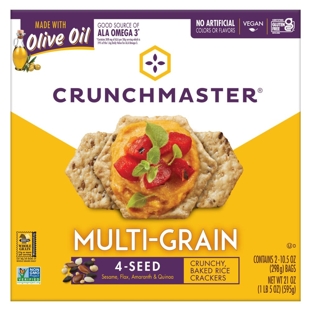 Crunchmaster Multi-Grain Cracker, 21 oz. | ShelHealth